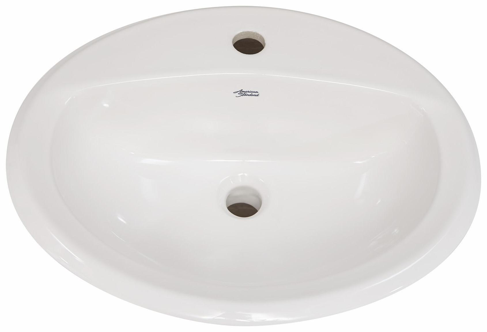 Aqualyn Single Hole Countertop Bathroom Sink - White 0475047.020 Ameri | Plumbing Online Canada