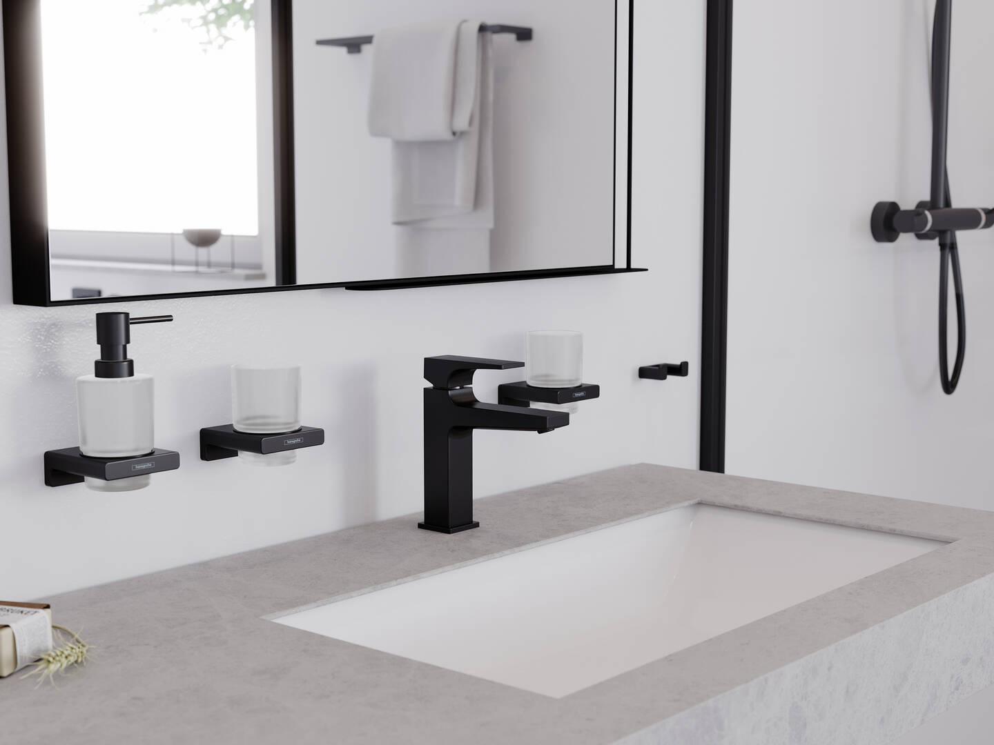AddStoris Soap Dispenser - Matte Black 41745670 Hansgrohe | Plumbing ...