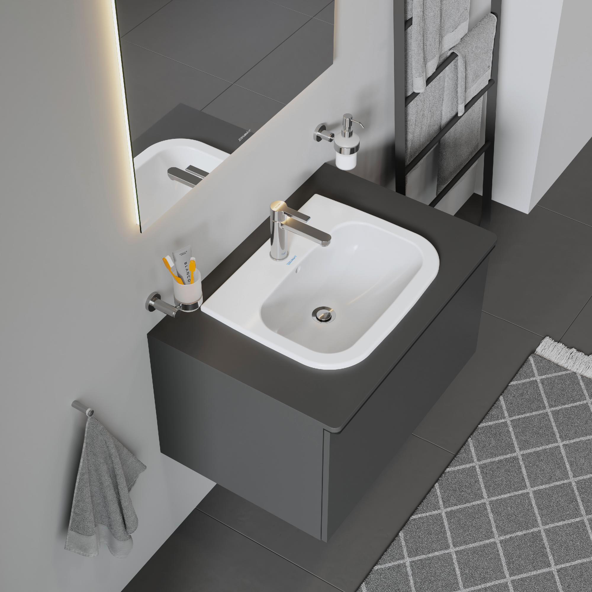D-Code Single Hole Countertop Bathroom Sink - White 0337540000 Duravit ...