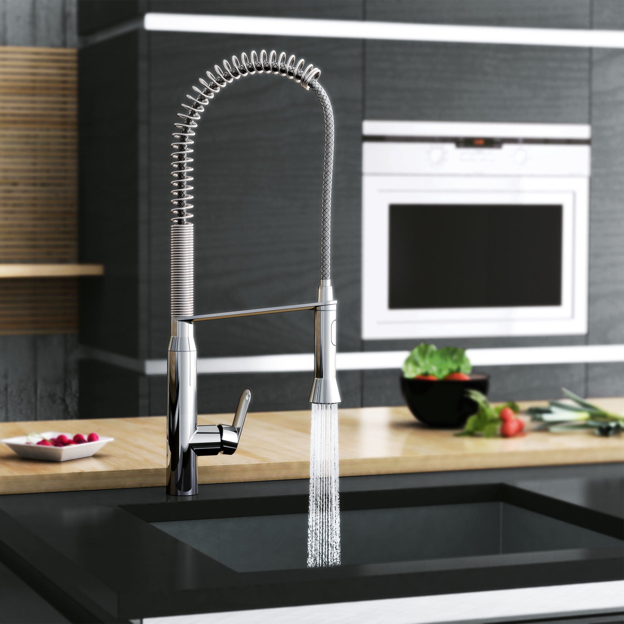 Grohe 32951000 K7 Kitchen Faucet with Spring Pulldown Spray - Chrome ...
