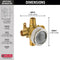 3/6 Setting Diverter Rough-In R11000 Delta | Plumbing Online Canada