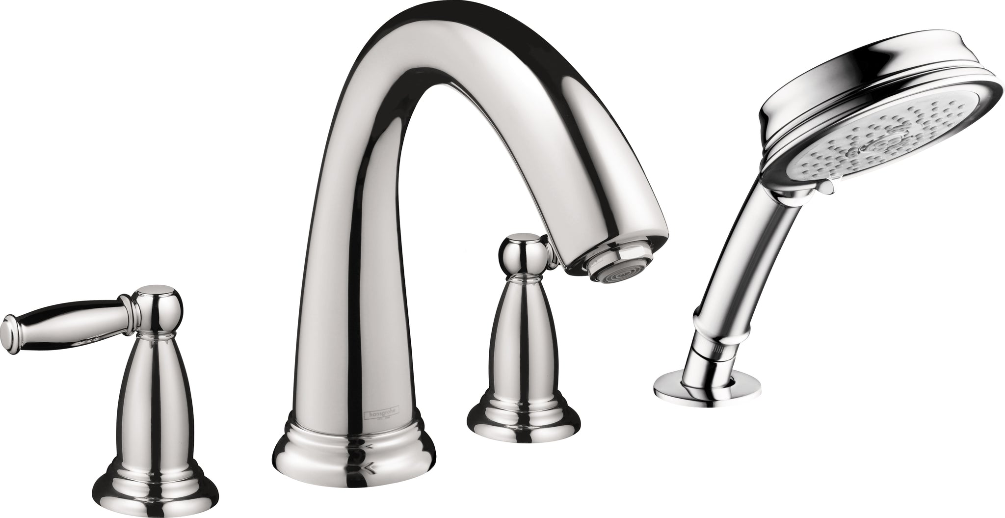 Swing C Roman Tub Faucet Trim with Hand Shower - Chrome 06123000 Hansg ...